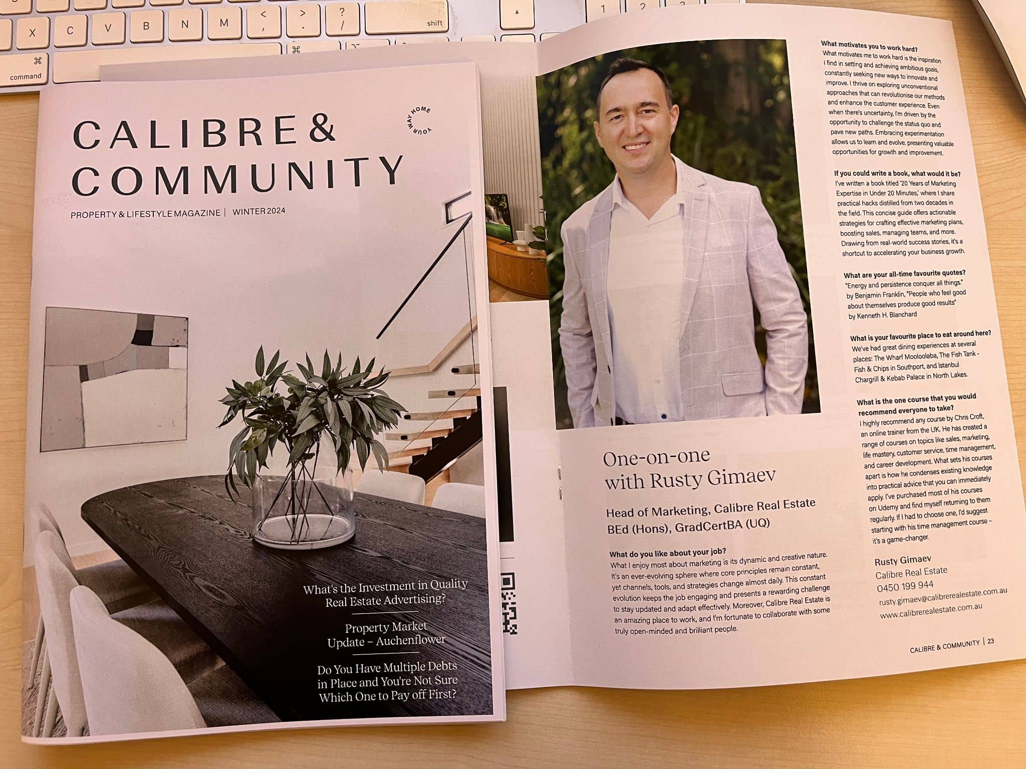 Featured in the Calibre & Community magazine - Rusty Gimaev - Head of ...